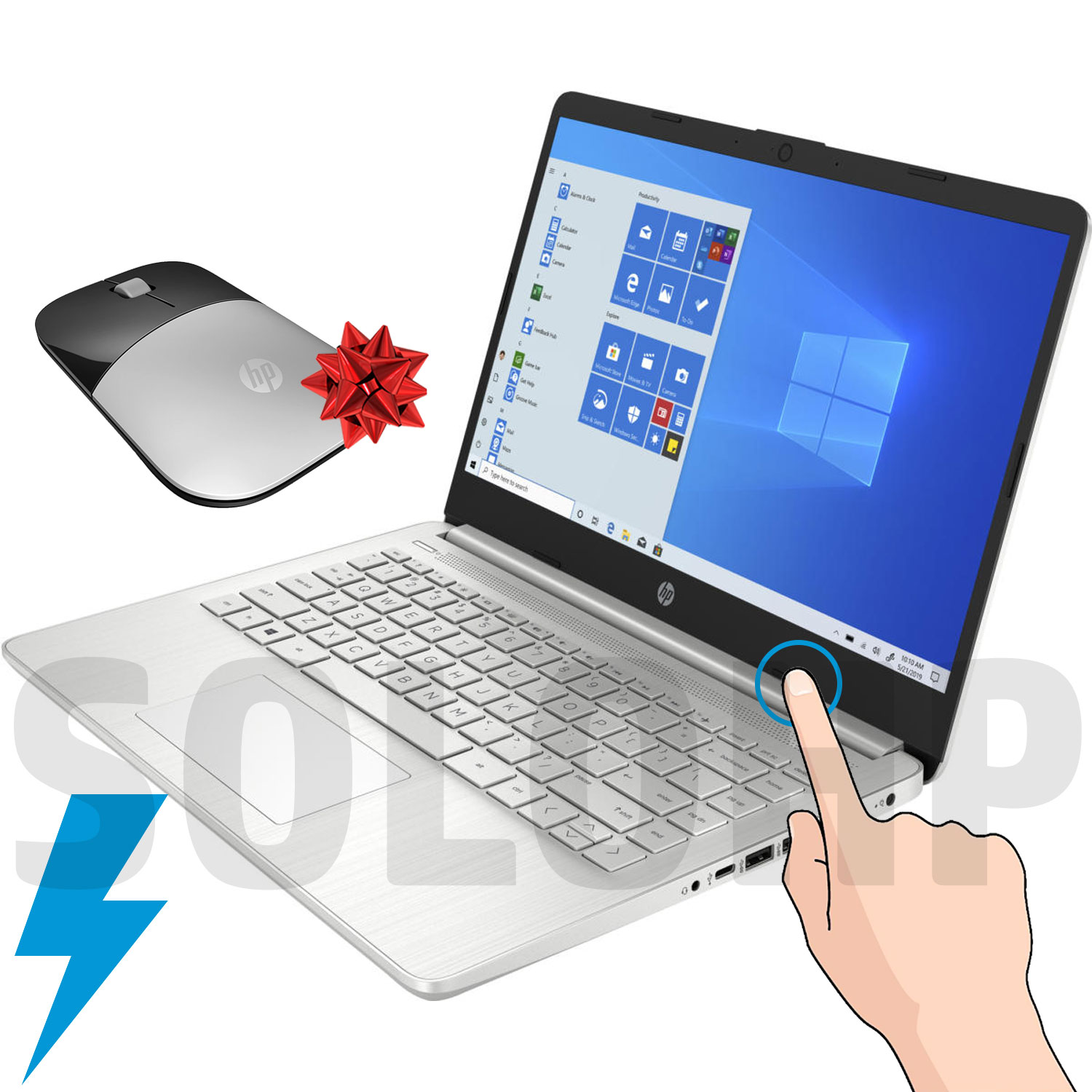 Laptop HP 14 Touch Intel Celeron N4120, 4GB, 64GB SSD, 14.0 HD, W11 ...